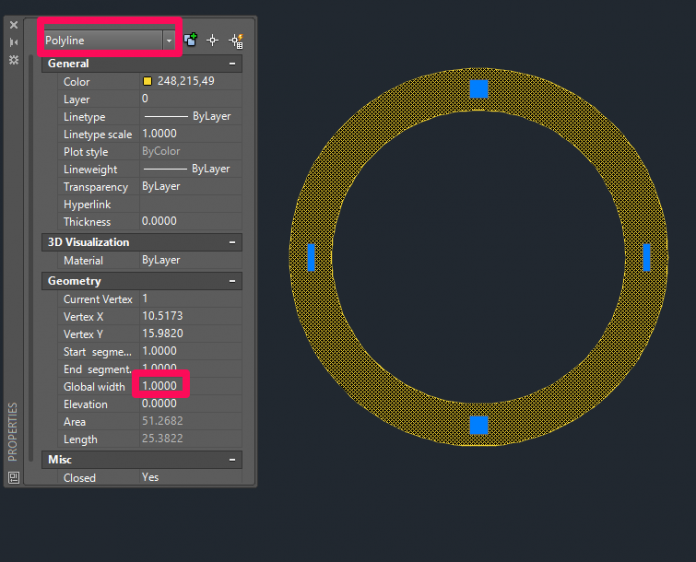 Chuyển các đối tượng trong AutoCAD về Polyline - InfiHow